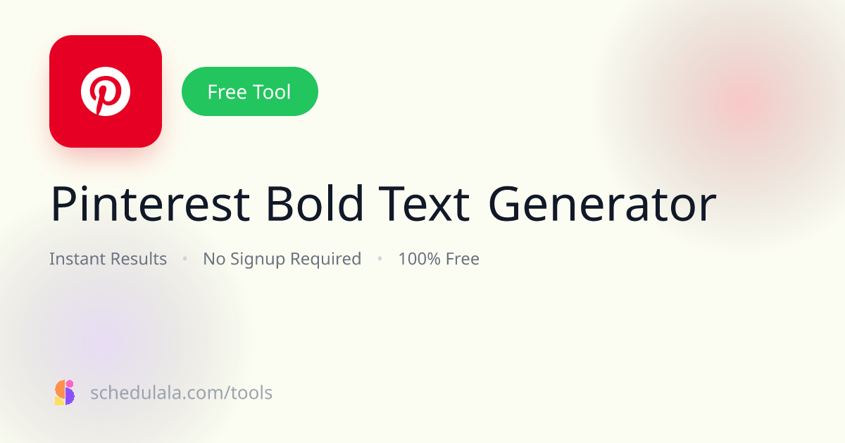 Pinterest Bold Text Generator | Schedulala