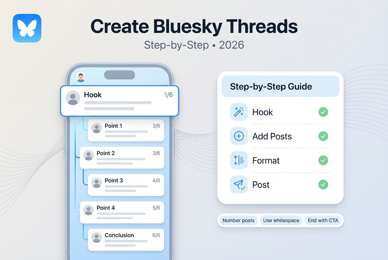 How to Create Bluesky Threads (2026) | Schedulala